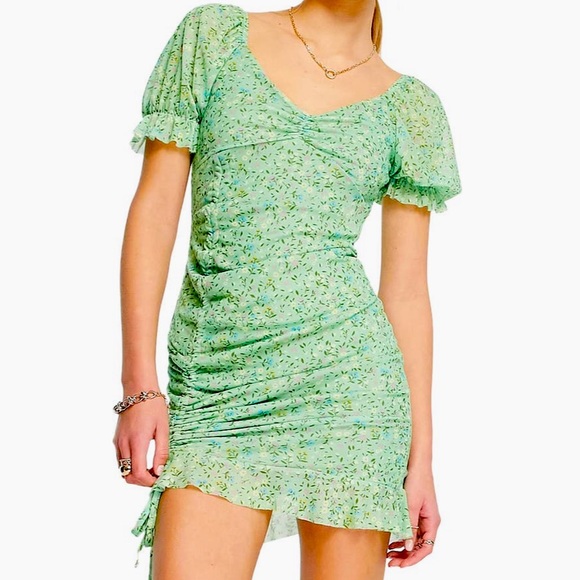 Asos Dresses Asos Design Floral Shirred Mini Dress Poshmark